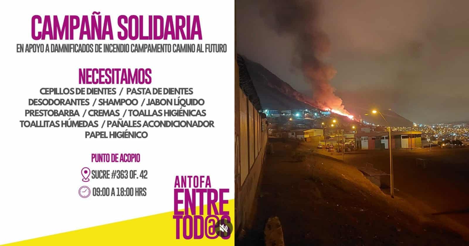 Realizan campaña solidaria en apoyo a damnificados por gran incendio en ...