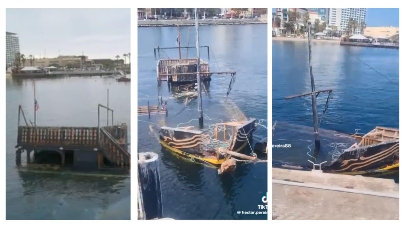 VIDEO | Registros muestran "Barco pirata" turístico hundido en el ...